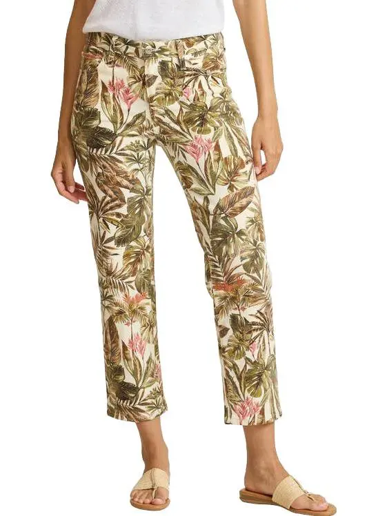 Tommy Bahama High Waist Straight Leg Crop Jeans - Coconut