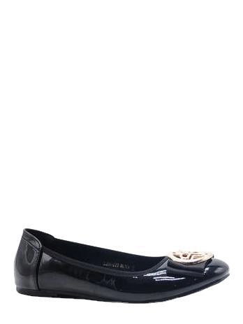 KNEETOES Bexley Ballerina Flats With Embellishment - Black