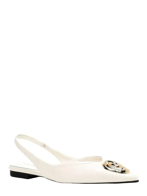 KNEETOES Valentina Slingback Flat - White