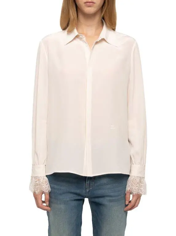 Zadig&Voltaire Thely Lace Silk Shirt - Ecru