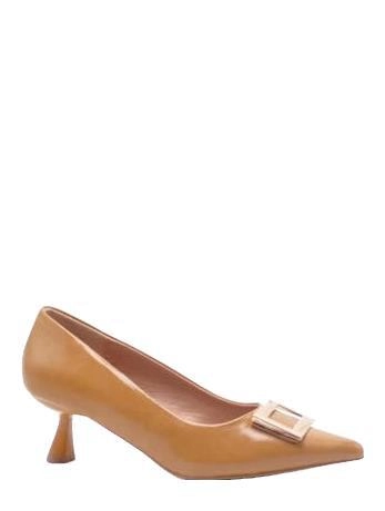 KNEETOES Ashford Pumps With Metallic Buckle Detail - Tan