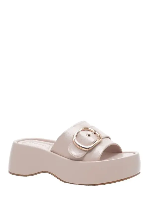 KNEETOES Bexley Platform Slip-ons With Buckle Detail - Light Pink