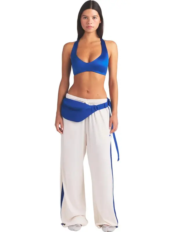 SKIMS Wide Leg Pants With Side Stripes - Ivory