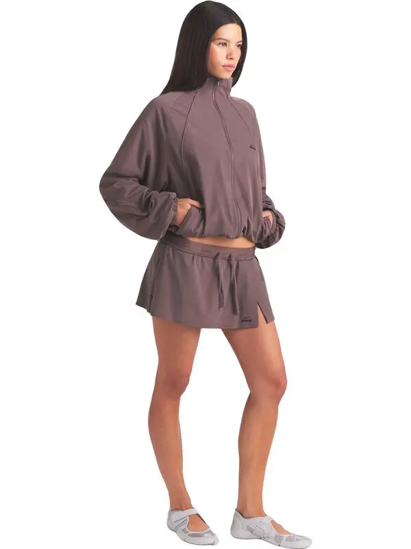 SKIMS Oversized Track Jacket In Stretch Nylon - Resin