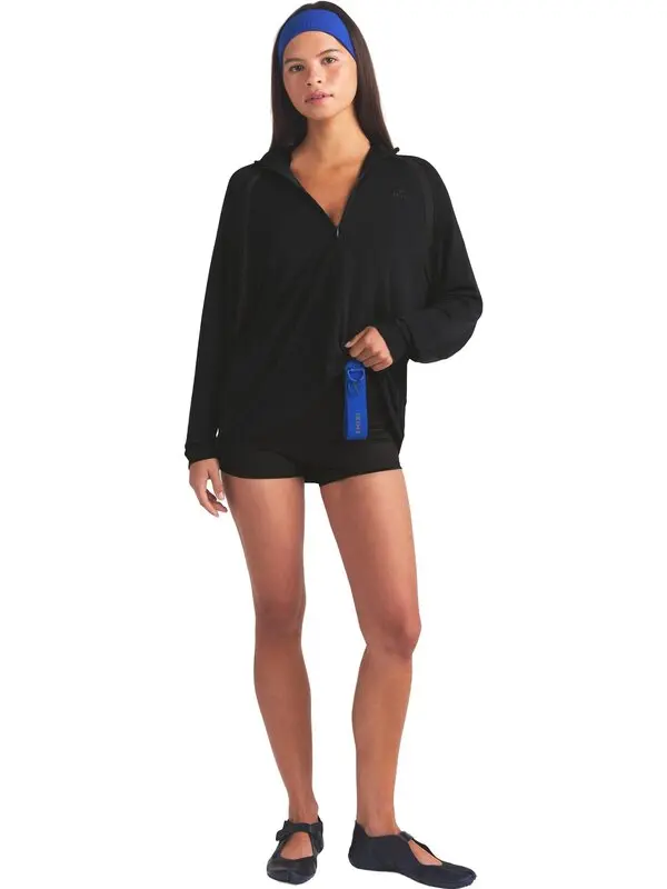 SKIMS Long Sleeve Half Zip Top - Obsidian