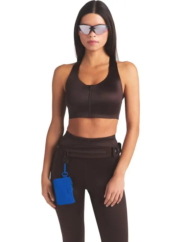 SKIMS Racerback Zip Front Bra | Deep Neutral | | Nike Satin Shine - Phoenix