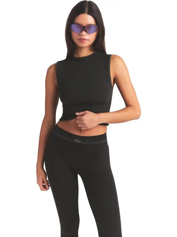 SKIMS Ribbed Seamless Muscle Tank Top - Obsidian