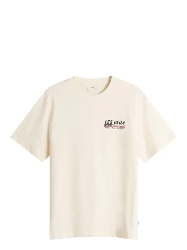 LES DEUX Record T-shirt - Ivory