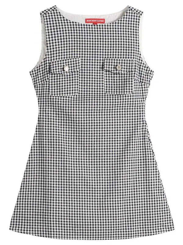 MANY MANY CLOTHES The Winona Dress - Navy Plaid