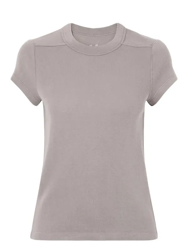Rick Owens Level Cropped Cotton-jersey T-shirt - Gray
