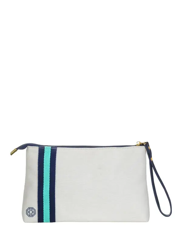 Helen Jon Clutch With Striped Detail - Teal