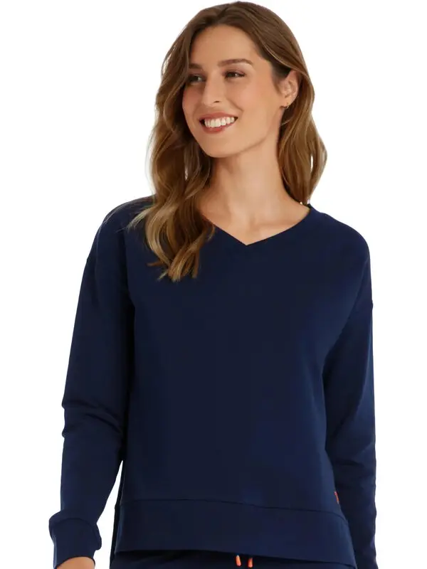 Helen Jon V-neck Pullover - Navy