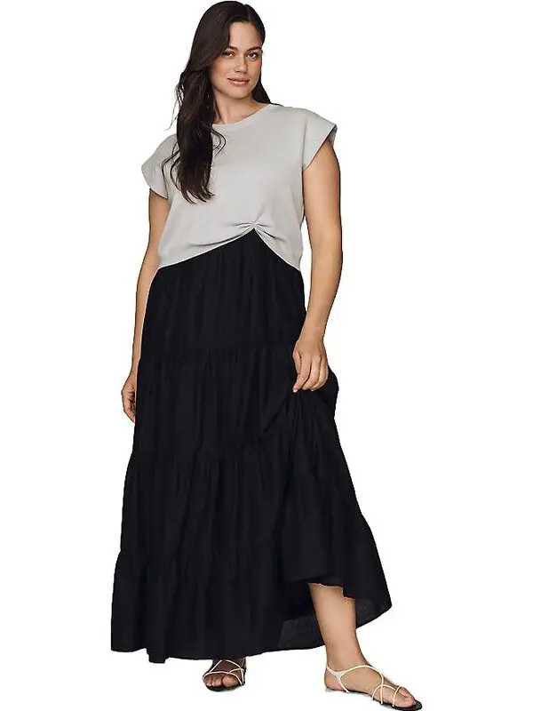 Anthropologie Gemi Twofer Midi Dress - Grey