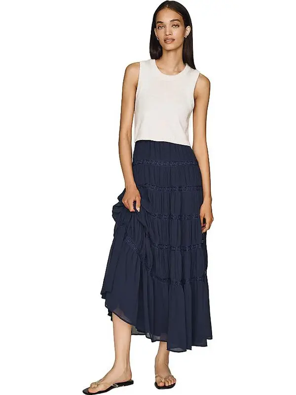Anthropologie Gemi Twofer Midi Dress - Navy