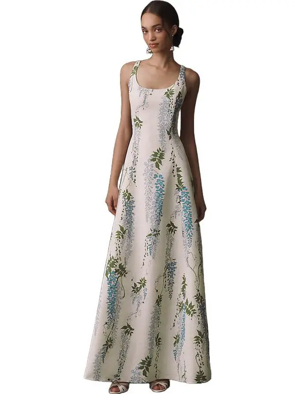 Mestiza New York Amanda Scoop-neck Gown - Ivory