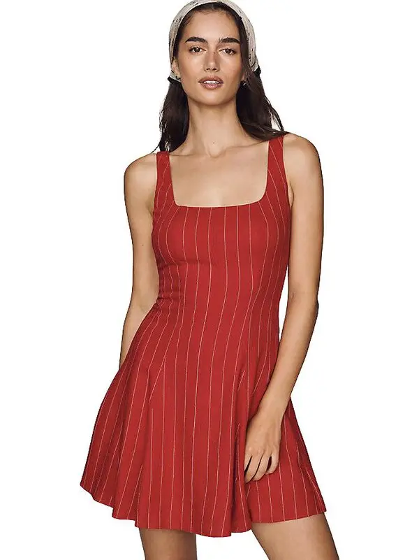 ROWING BLAZERS A-le Square-neck Dress - Red