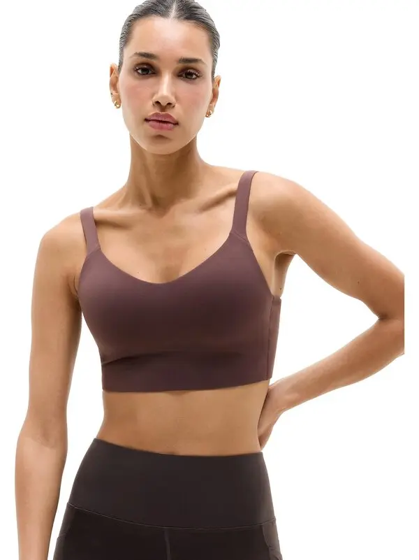 Athleta Perfect Form Strappy Longline Bra A-c - Nocturnal
