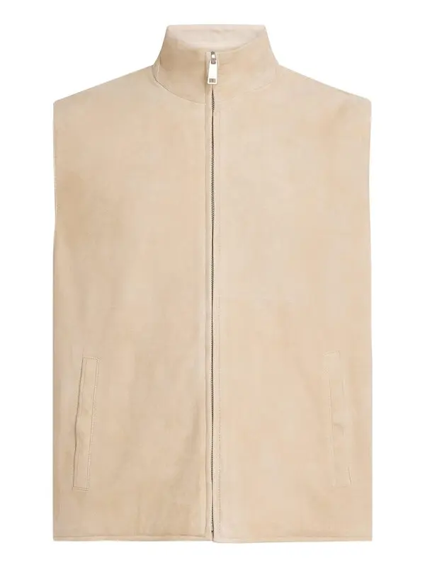 Ralph Lauren Purple Label Reversible Lambskin Gilet - Beige