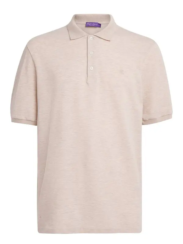 Ralph Lauren Purple Label Cotton Piqué Polo Shirt - Beige
