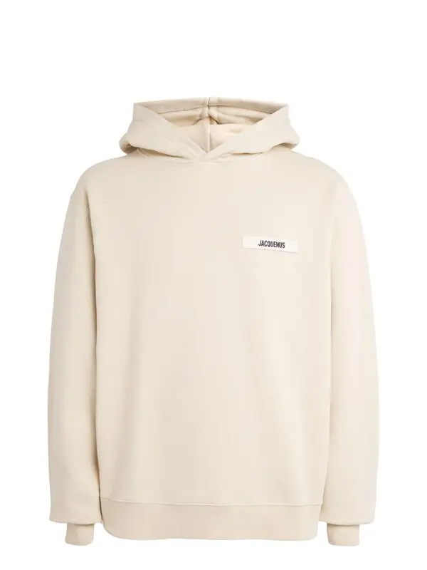 Jacquemus Grosgrain Logo Hoodie - Beige