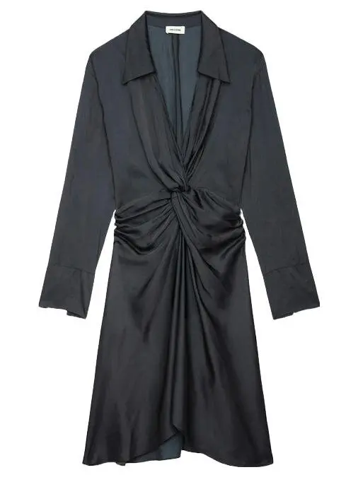 Zadig&Voltaire Rozo Satin Dress - Black