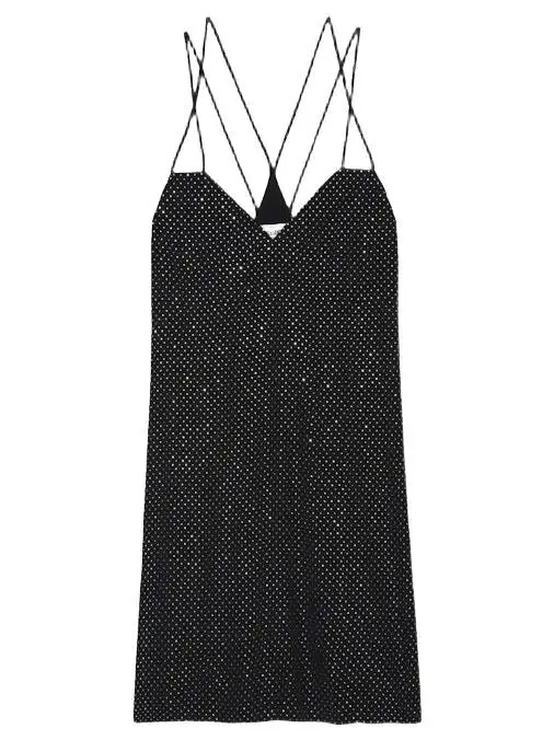 Zadig&Voltaire Rohana Diamanté Silk Dress - Black