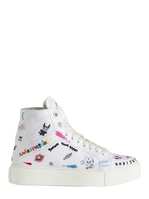 Zadig&Voltaire Zv1747 High Flash Chunky High-top Sneakers - White