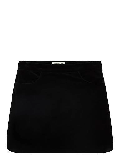 Zadig&Voltaire Jinette Velvet Skirt - Black