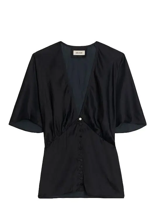 Zadig&Voltaire Thodri Satin Top - Black