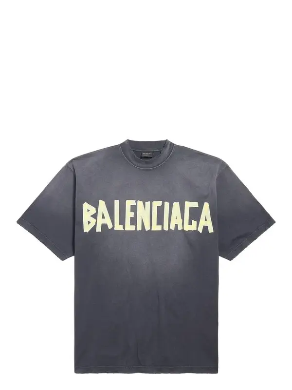 Balenciaga Tape Type Medium Fit T-shirt - Black