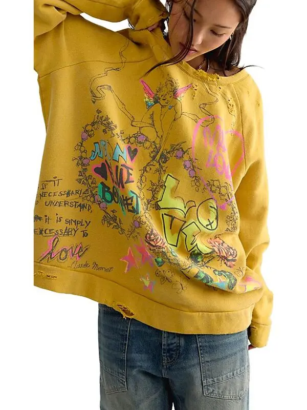 MAGNOLIA PEARL Neon Bluebonnet Richi Sweatshirt - Yellow