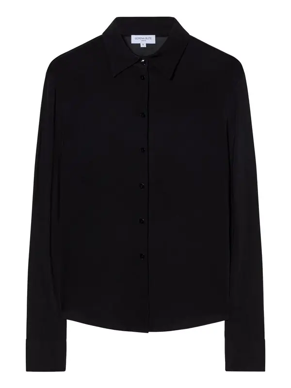 Serena Bute Jersey Stretch Fit Shirt - Black