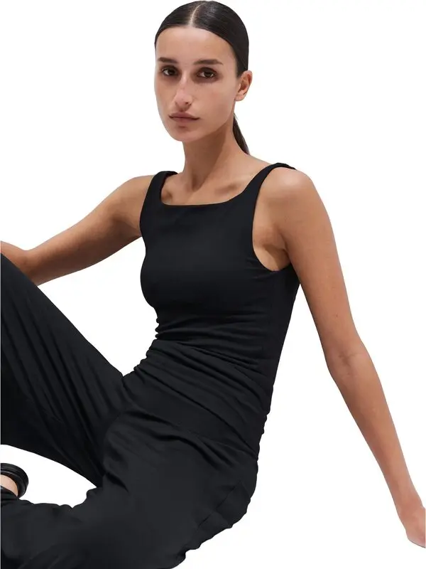 ME+EM Square-neck Slim Bodysuit - Black