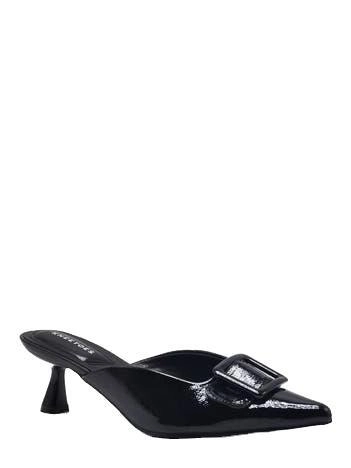 KNEETOES Waverly Mules With Decorative Buckle Detail - Black