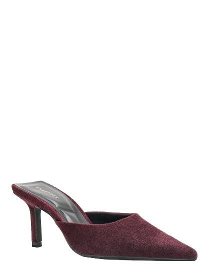 KNEETOES Lunya Velvet Mules - Maroon