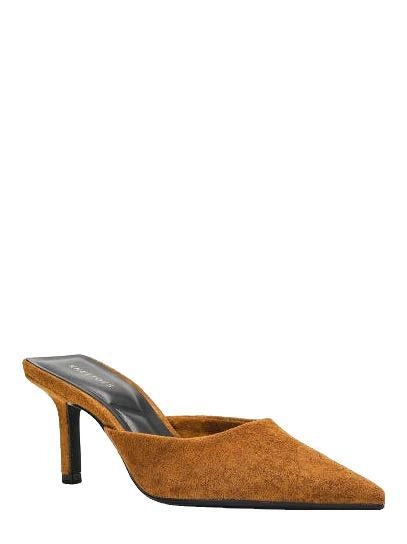 KNEETOES Lunya Velvet Mules - Tan