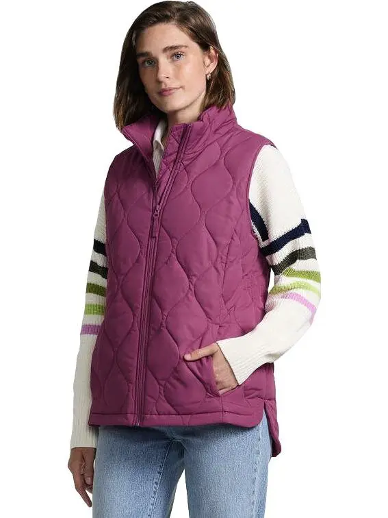 LANDS' END Featherfree Insulated Quilted Vest - Light Raspberry