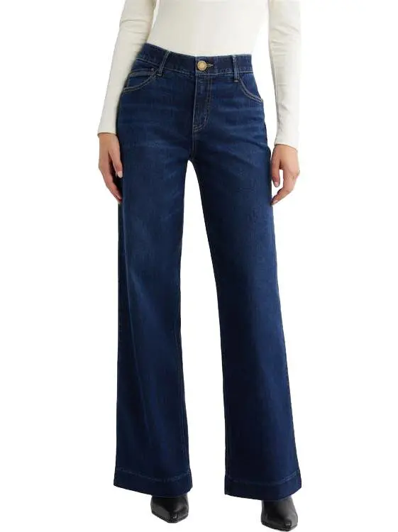 Wit & Wisdom High Waist Wide Leg Jeans - Blue