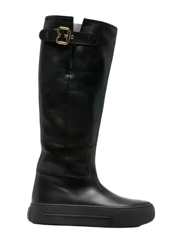 Chloé Delia Buckle-strap Boots - Black