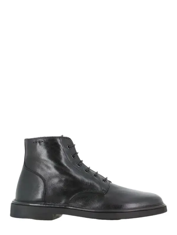 ALEXANDER HOTTO Lace-up Leather Ankle Boots - Black