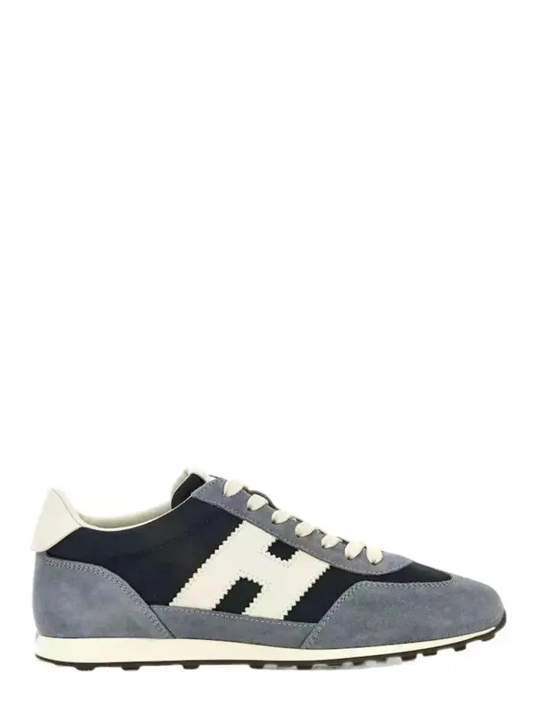 Hogan Athletic Suede And Leather Sneakers - Grey