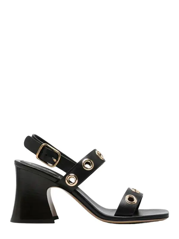 Chloé Janis Sandals With Gold-tone Hardware - Black
