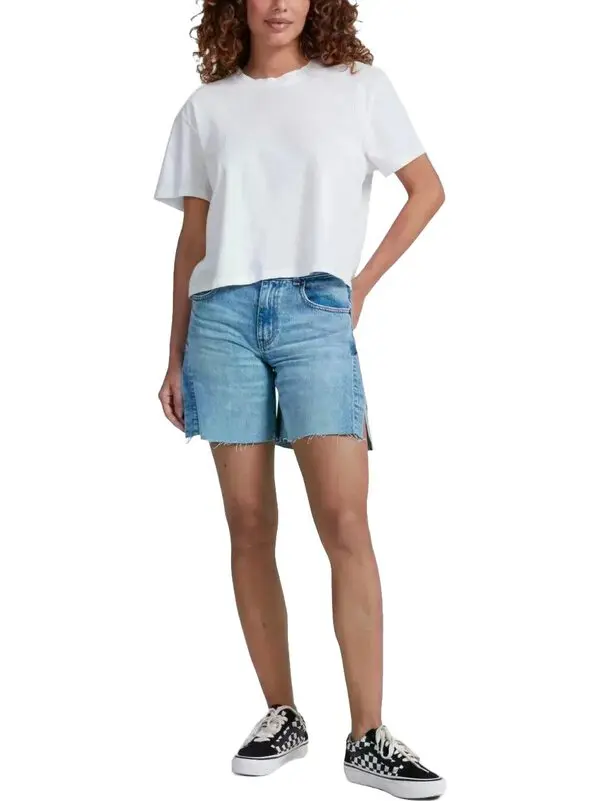 ASKK NY Longboarder Raw-cut Side-slit Shorts - Blue