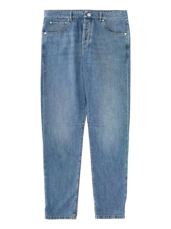 Brunello Cucinelli Lightweight Denim Five-pocket Trousers - Blue