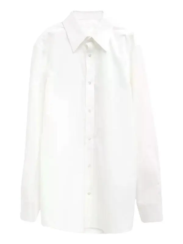 MAISON MARGIELA Button-down Long-sleeve Shirt - White