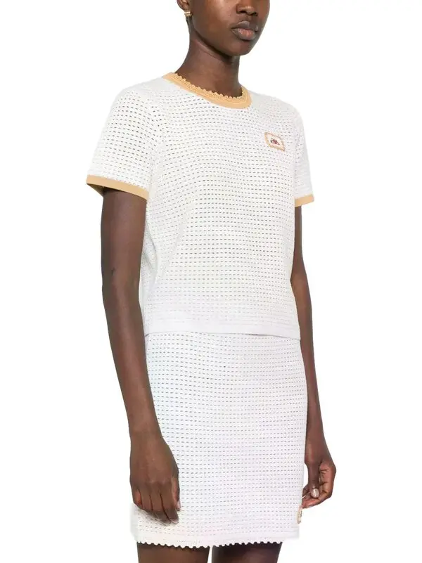 Casablanca Logo-patch T-shirt - White