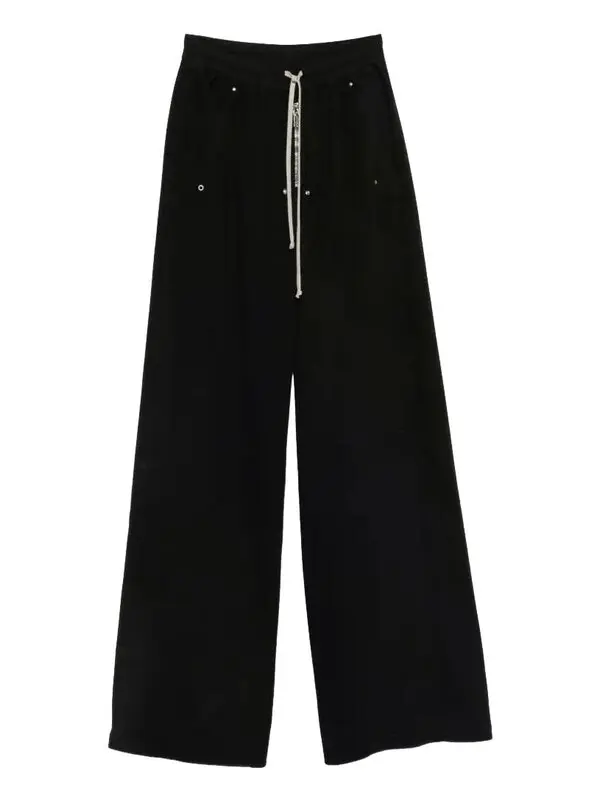 Rick Owens Geth Belas Drawstring Wide-leg Track Pants - Black
