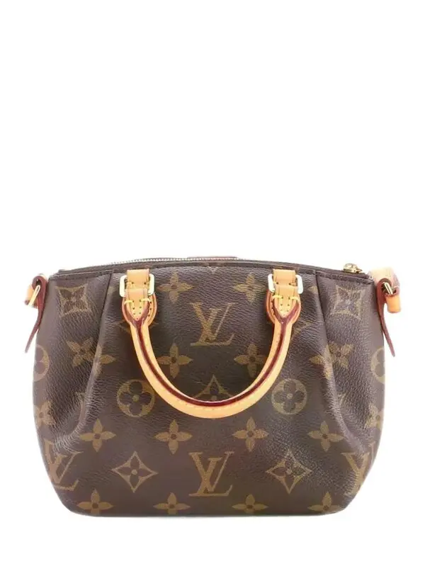 LOUIS VUITTON Turenne Handbag Monogram Canvas Nano Crossbody Bag - Brown