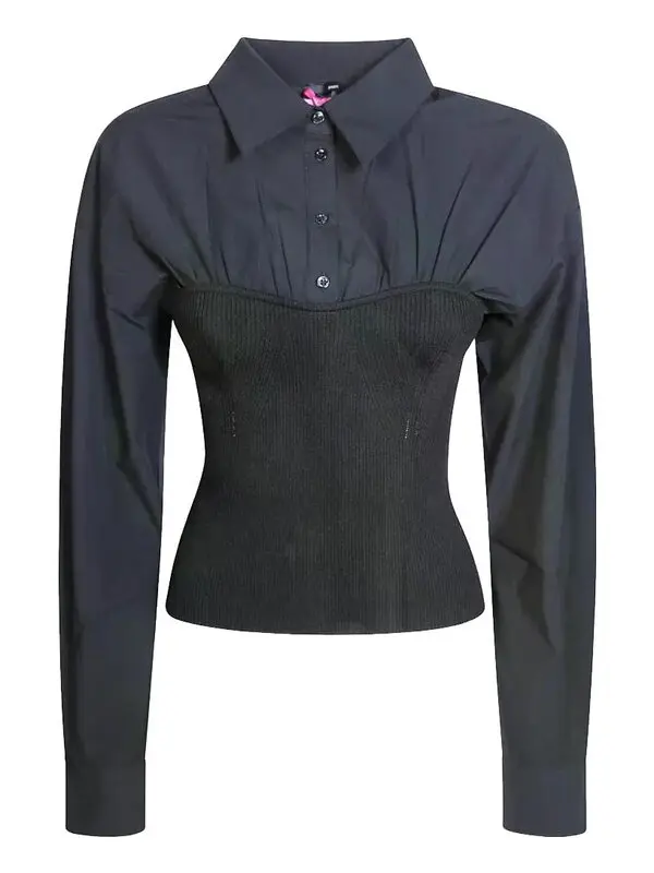 Pinko Panelled Top - Black
