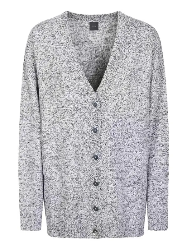 Pinko Fully Sequined Wool-blend Cardigan - Silver